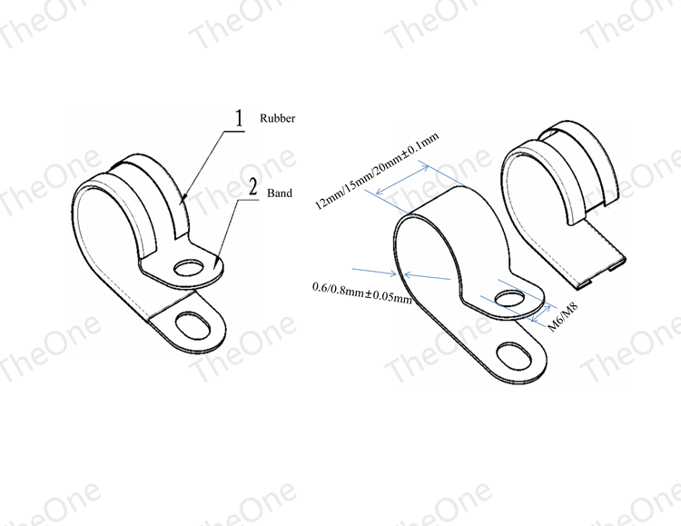 China Stainless Steel Rubber Lined P Type Clip factory and suppliers ...