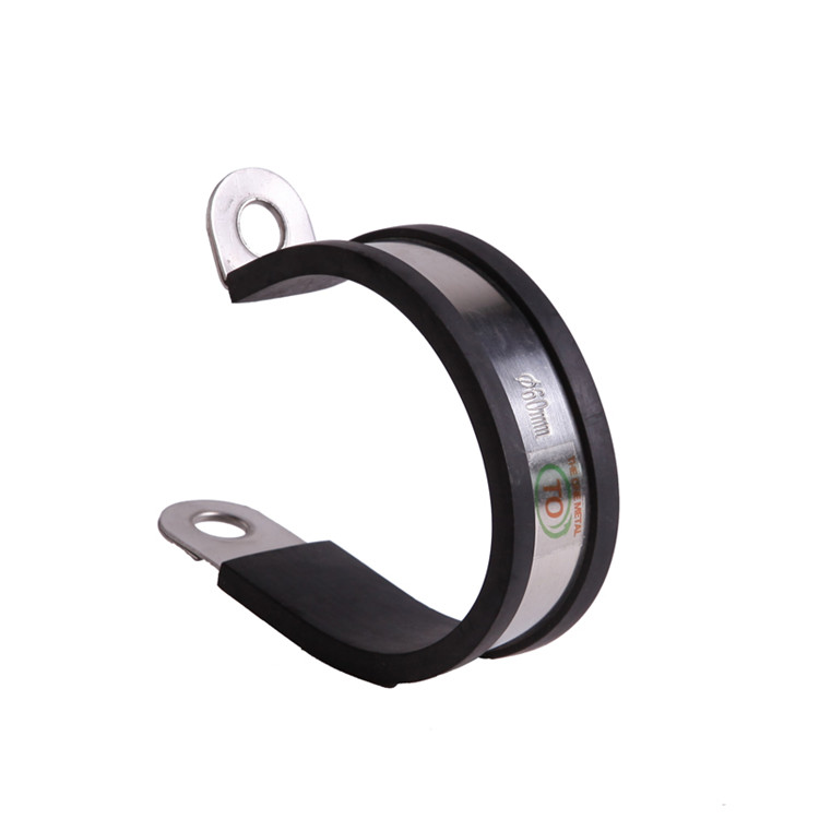 China EPDM Black Rubber OEM W1 Hose Clamp China Rubber Lined P-Clip ...
