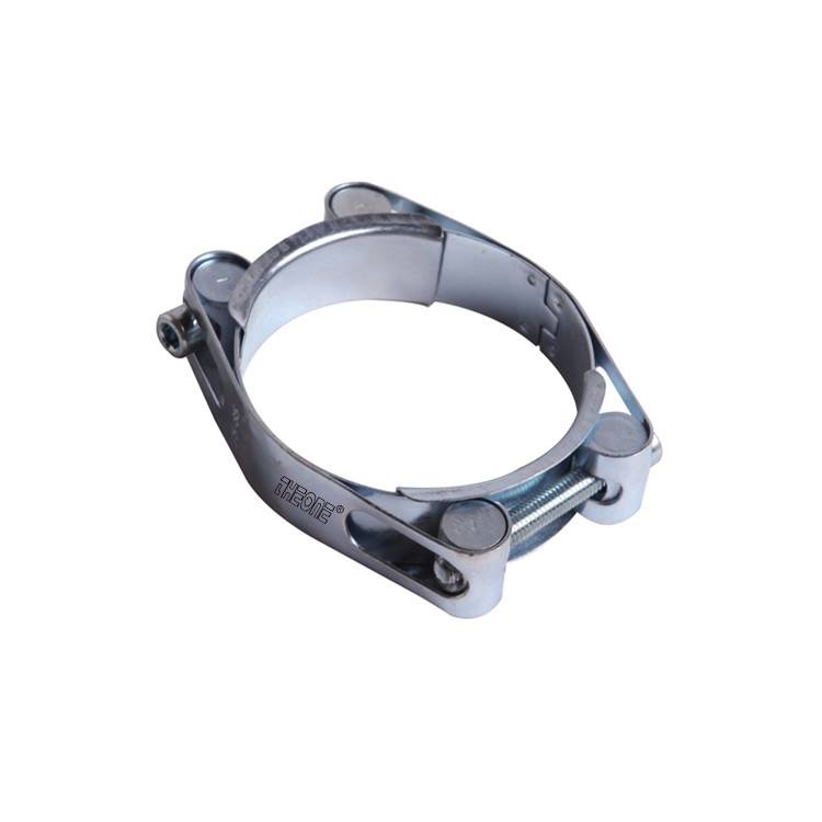 China Heavy Double Galvanized Double Hose Clamp With Double Bolts ...
